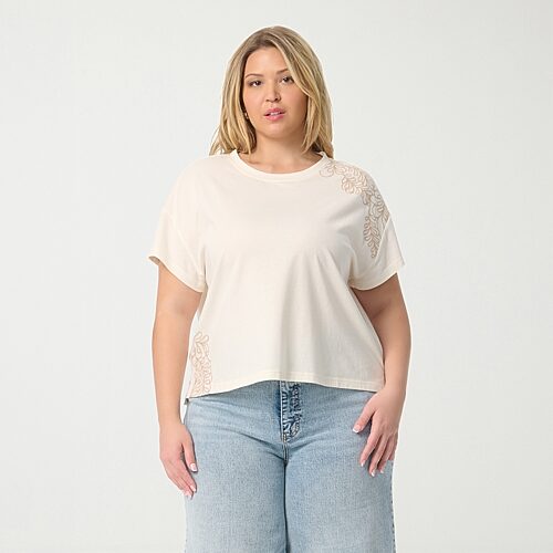 Click here for JS Jessica Simpson Womens Plus Crew Neck Short Sle... prices