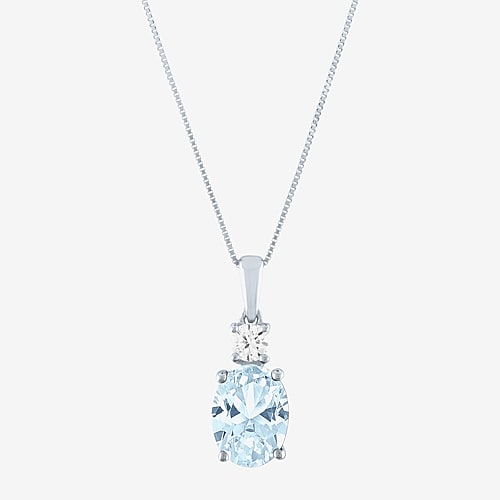 Click here for Gemstone 10K Gold Oval Pendant Necklace  One Size... prices