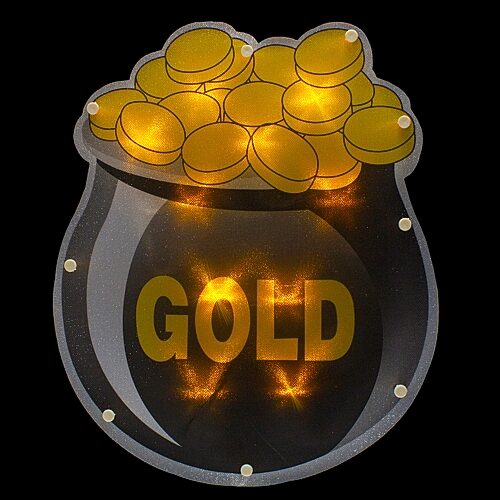 Click here for Northlight 12in Led Lighted Irish Pot Of Gold Silh... prices
