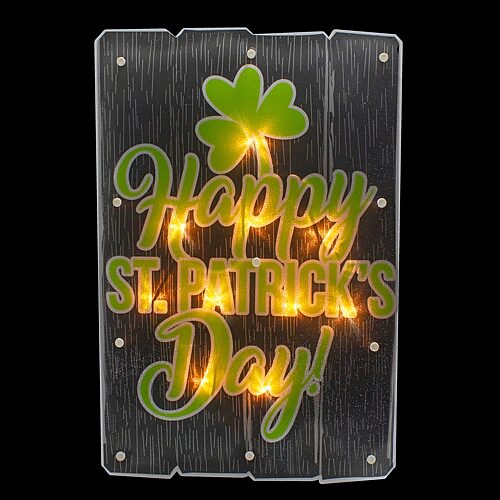 Click here for Northlight 17in Lighted Happy Silhouette St. Patri... prices