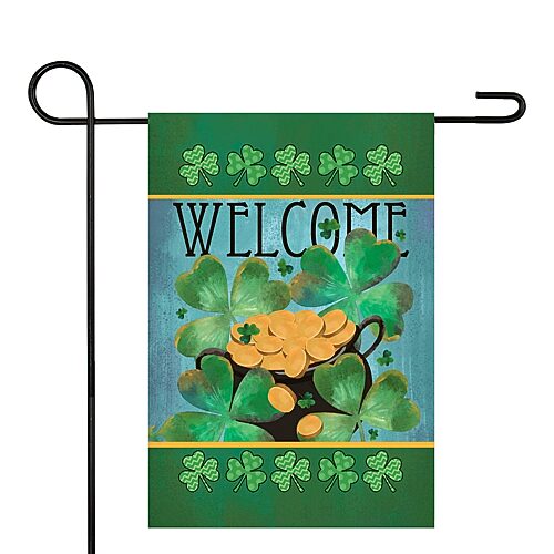 Click here for 12.5In X 18In Welcome Pot Of Gold Garden Flags  On... prices
