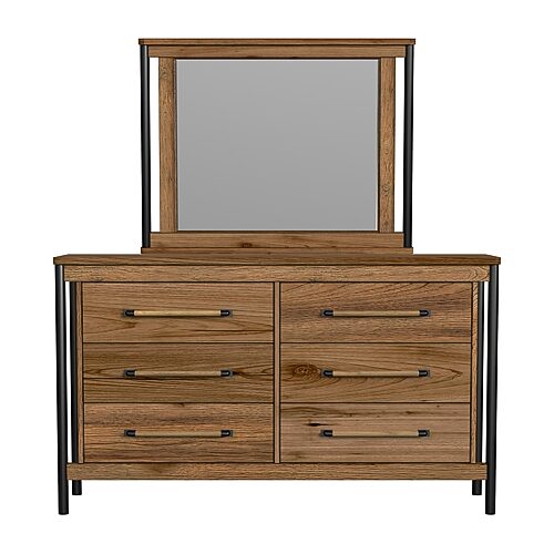 Click here for Norcross 6 Drawer Dresser+Mirror in Hickory  One S... prices