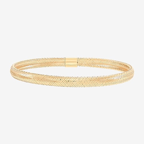 Click here for Made in Italy Womens 10K Gold Stretch Bracelet  On... prices