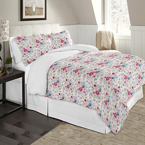 Click here for Pointehaven Printed Or Solid Cotton Duvet Cover Se... prices