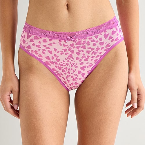 Click here for Ambrielle Cotton High Cut Panty  Medium  Pink prices