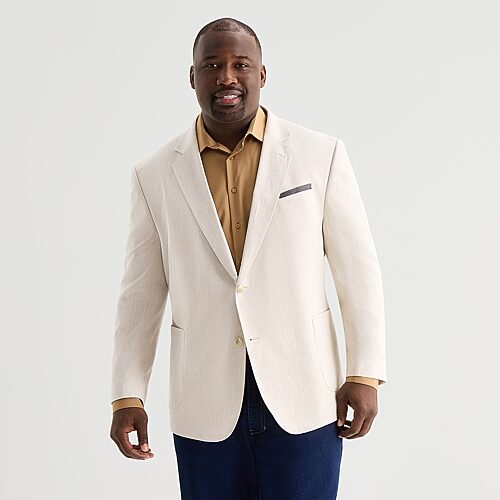 Click here for Stafford Linen Cotton Mens Big and Tall Classic Fi... prices