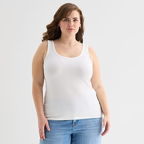 Click here for a.n.a Womens Plus U Neck Sleeveless Tank Top  1x... prices