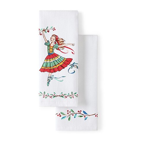 Click here for Fiesta Ballerina Holiday Holly Sprig 2-Pc. Kitchen... prices