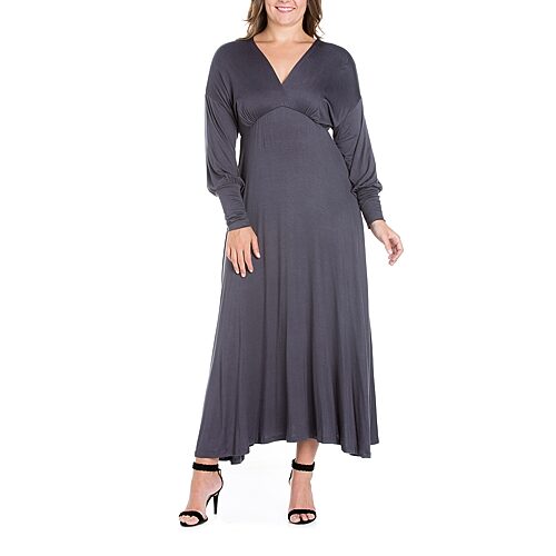 Click here for 24seven Comfort Apparel Womens Plus V Neck Long Sl... prices