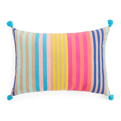 Click here for Outdoor Oasis 14X 20 Stripe Print Lumbar Pillow  O... prices