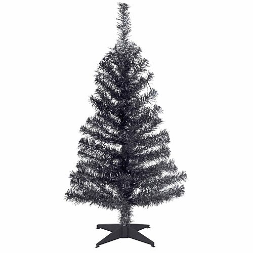 Click here for National Tree 3 ft. Black Tinsel Tree - Black prices