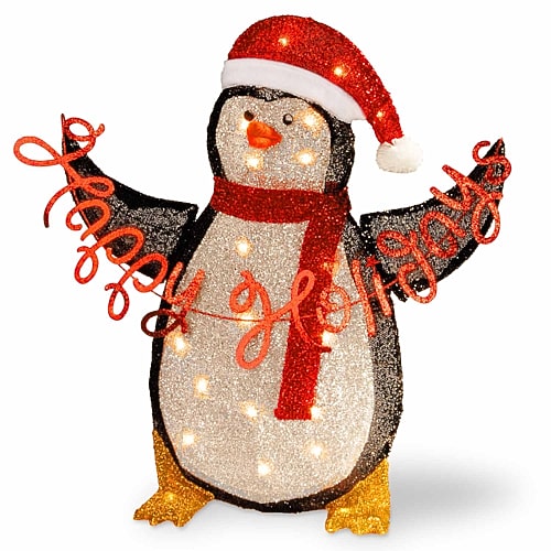 Click here for National Tree Co. Fabric Penguin Holding Sign Chri... prices