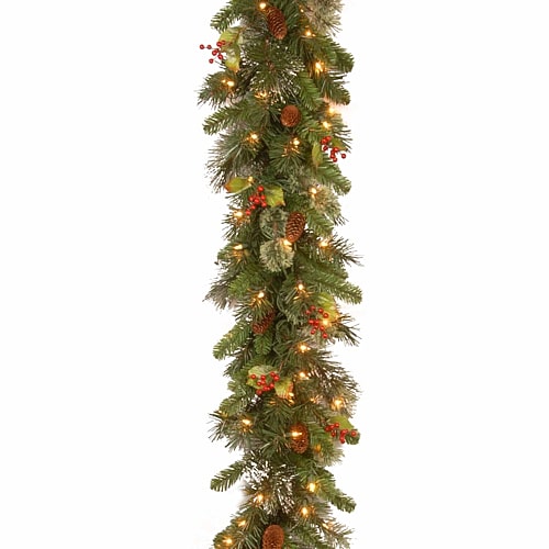 Click here for National Tree Company 9 Wintry Pine Garland With C... prices