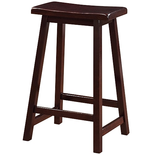24 Saddle Bar Stool  One Size  Black