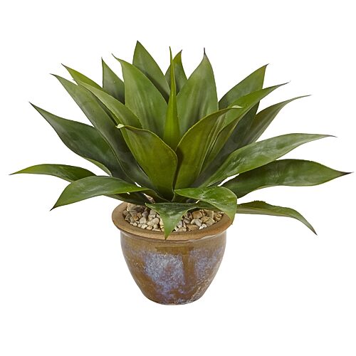 Click here for Agave Artificial Plant in Glazed Clay Pot  One Siz... prices