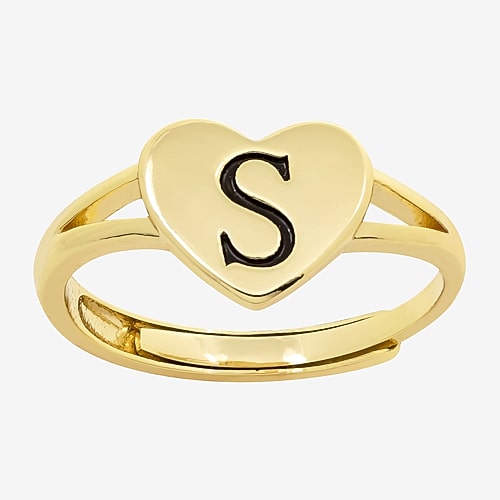 Click here for Sparkle Allure Initial Womens 2MM 14K Gold Over Br... prices