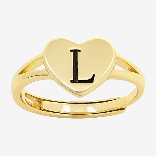 Click here for Sparkle Allure Initial Womens 2MM 14K Gold Over Br... prices