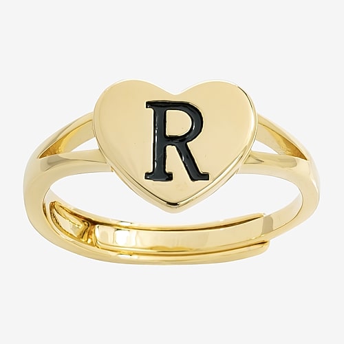 Click here for Sparkle Allure Initial Womens 2MM 14K Gold Over Br... prices