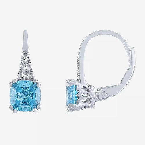 Click here for Gemstone Sterling Silver Cushion Drop Earrings  On... prices