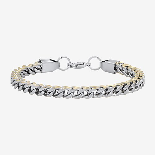 Click here for Steeltime Mens 18K Gold Over Stainless Steel Solid... prices