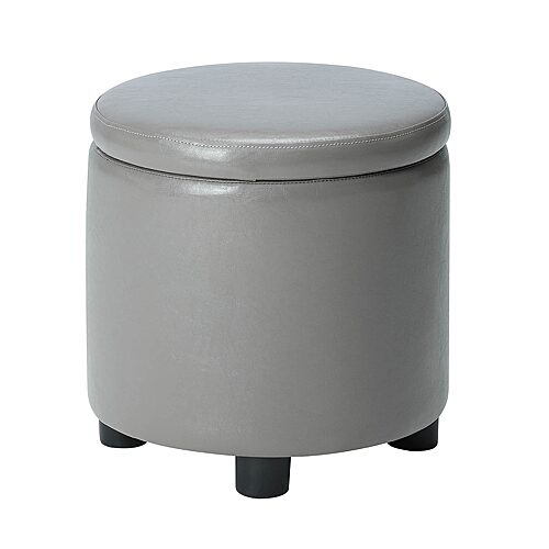 Click here for Designs4Comfort Round Storage Ottoman  One Size  G... prices