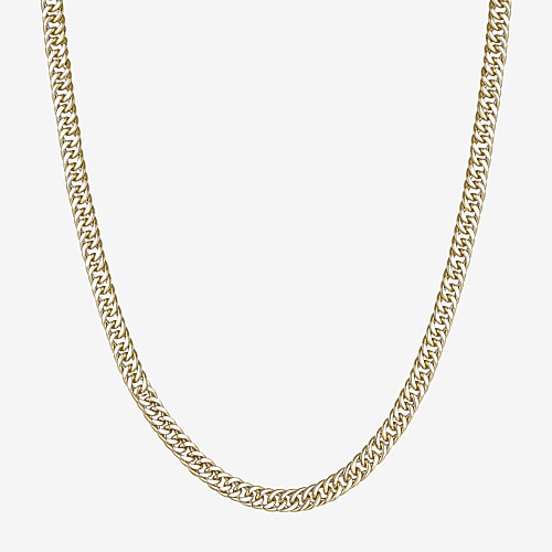 Click here for 14K Gold Over Silver 18 to 30 Inch Solid Curb Chai... prices