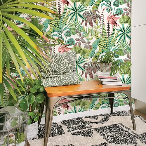 Click here for Tempaper Flamingo Peel & Stick Wallpaper  One Size... prices