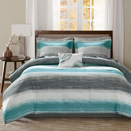 Madison Park Essentials Saben 9-Pc.Comforter Set  California King - Aqua