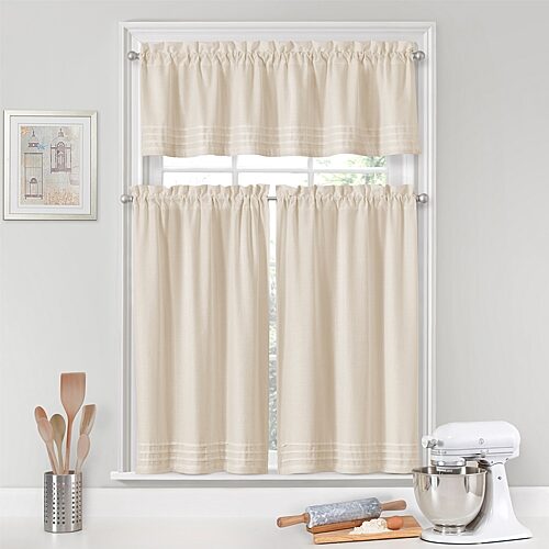 Click here for Vue Kingsbury Rod Pocket Tailored Valance  One Siz... prices
