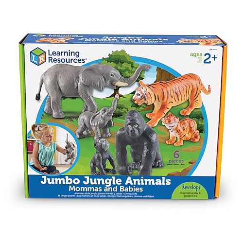 Learning Resources Jumbo Jungle Animals - Mommas And Babies Discovery Toy  One Size