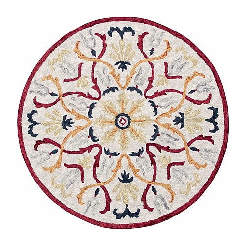 Click here for Sindy Den Floral Hand Tufted Indoor Round Area Rug... prices