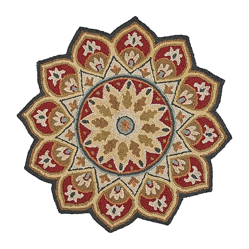 Click here for Lr Home Sweet Sinuo-103 6 x 6 Round Area Rug - Red prices