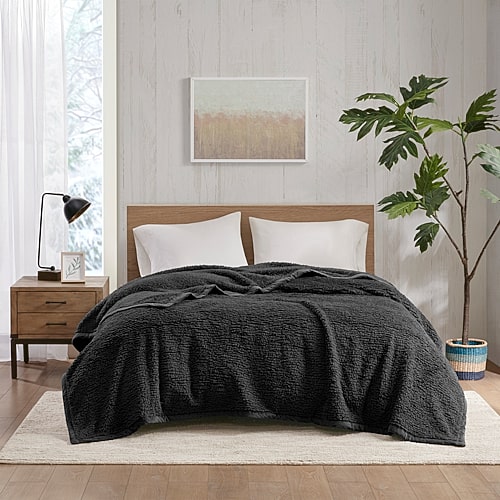 Click here for Woolrich Burlington Berber Blanket  King - Black prices