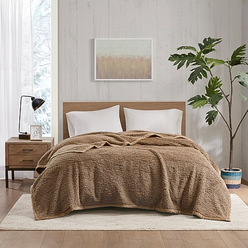 Click here for Woolrich Burlington Berber Blanket  Twin - Brown prices