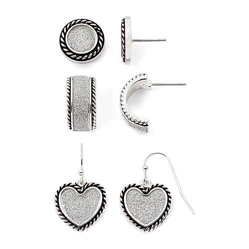 Click here for Mixit Womens Hypoallergenic 3 Pair Earring Set  On... prices
