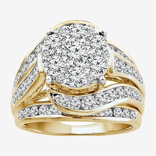 Click here for Round 3 CT.T.W. Natural Diamond Side Stone Engagem... prices
