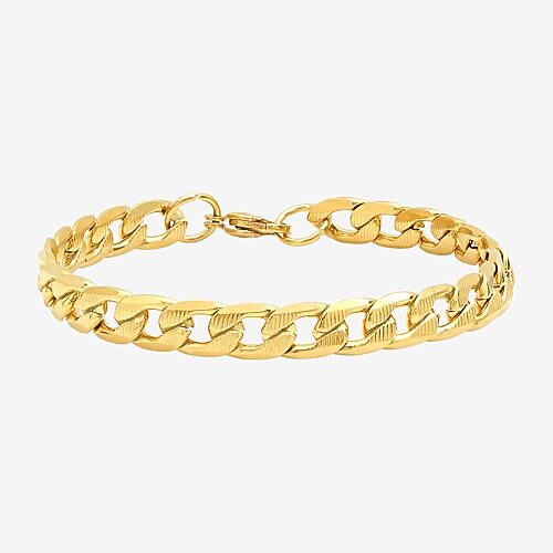 Click here for Steeltime Mens 18K Gold Over Stainless Steel Solid... prices