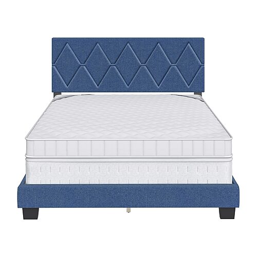 Click here for Danica Wooden Platform Bed  One Size  Blue prices