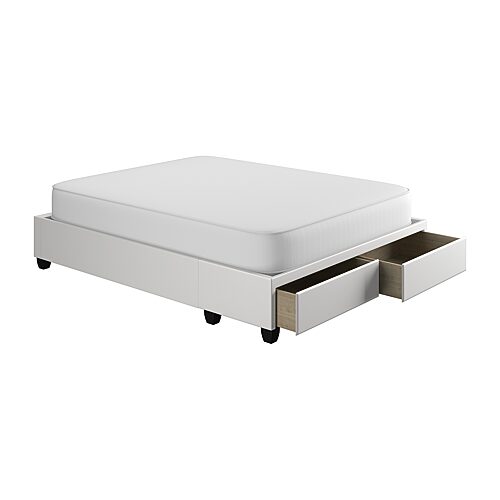 Boyd Sleep Pauline Drawer Bed Frame with Storage  One Size  White