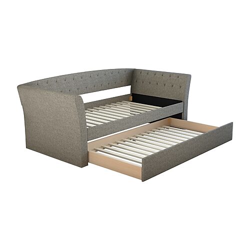 Click here for Nellie Upholstered Wooden Daybed  One Size  Gray prices
