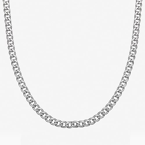 Click here for Mens Stainless Steel 7mm Curb Chain Necklace  One... prices