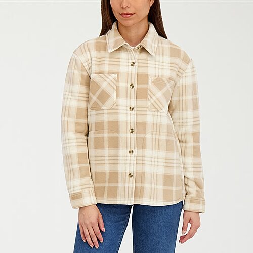 Click here for Hfx Womens Faux Fur Lightweight Shirt Jacket  Larg... prices