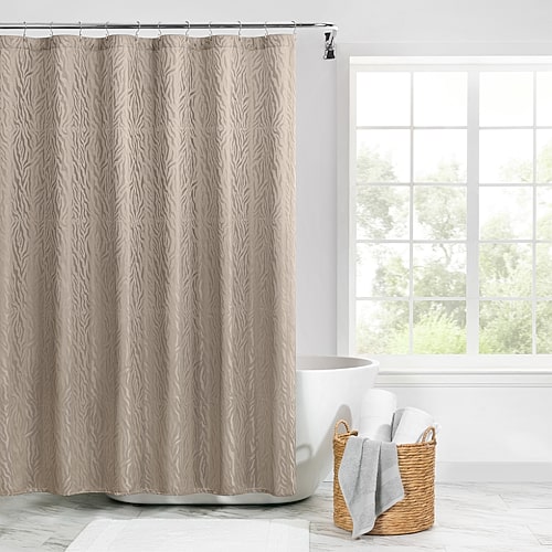 Click here for Fieldcrest Zebra Shower Curtain  One Size  Beige prices