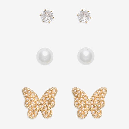 Click here for Mixit Gold Tone Stud Womens Cubic Zirconia Simulat... prices