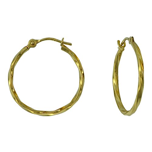 Click here for Polished Twisted Hoop Earring  One Size prices