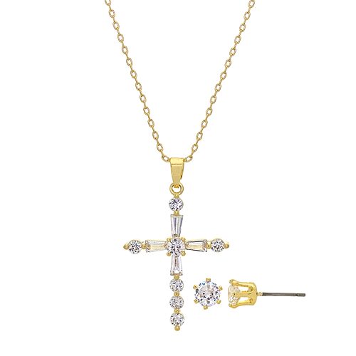 Click here for Sparkle Allure Womens Cubic Zirconia 14K Gold Over... prices