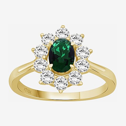 Click here for Womens Oval-cut Gemstone & 3/4 CT. T.W. Lab-Grown... prices