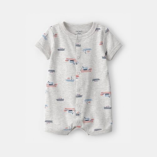 Click here for Carters Baby Boys Boat Print Short-Sleeve Romper -... prices