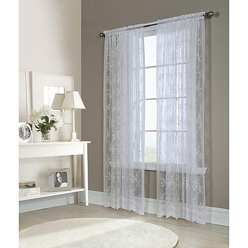 Click here for Habitat Mona Lisa Jacquard Lace Tailored Sheer Pan... prices