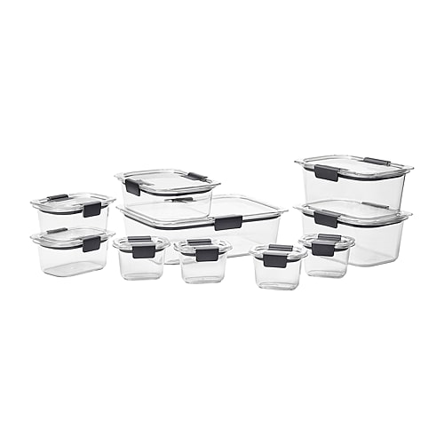 Rubbermaid Brilliance 20-Piece Container Set - Black